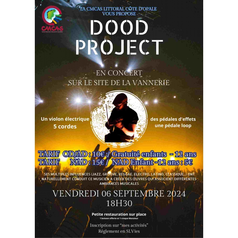 DOOD PROJECT en concert - CMCAS LITTORAL COTE D'OPALE